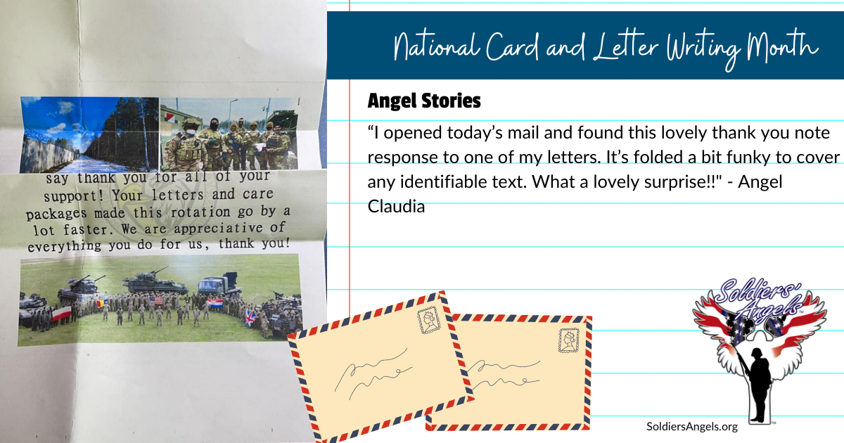 Writing to troops and Veterans - Soldiers' Angels